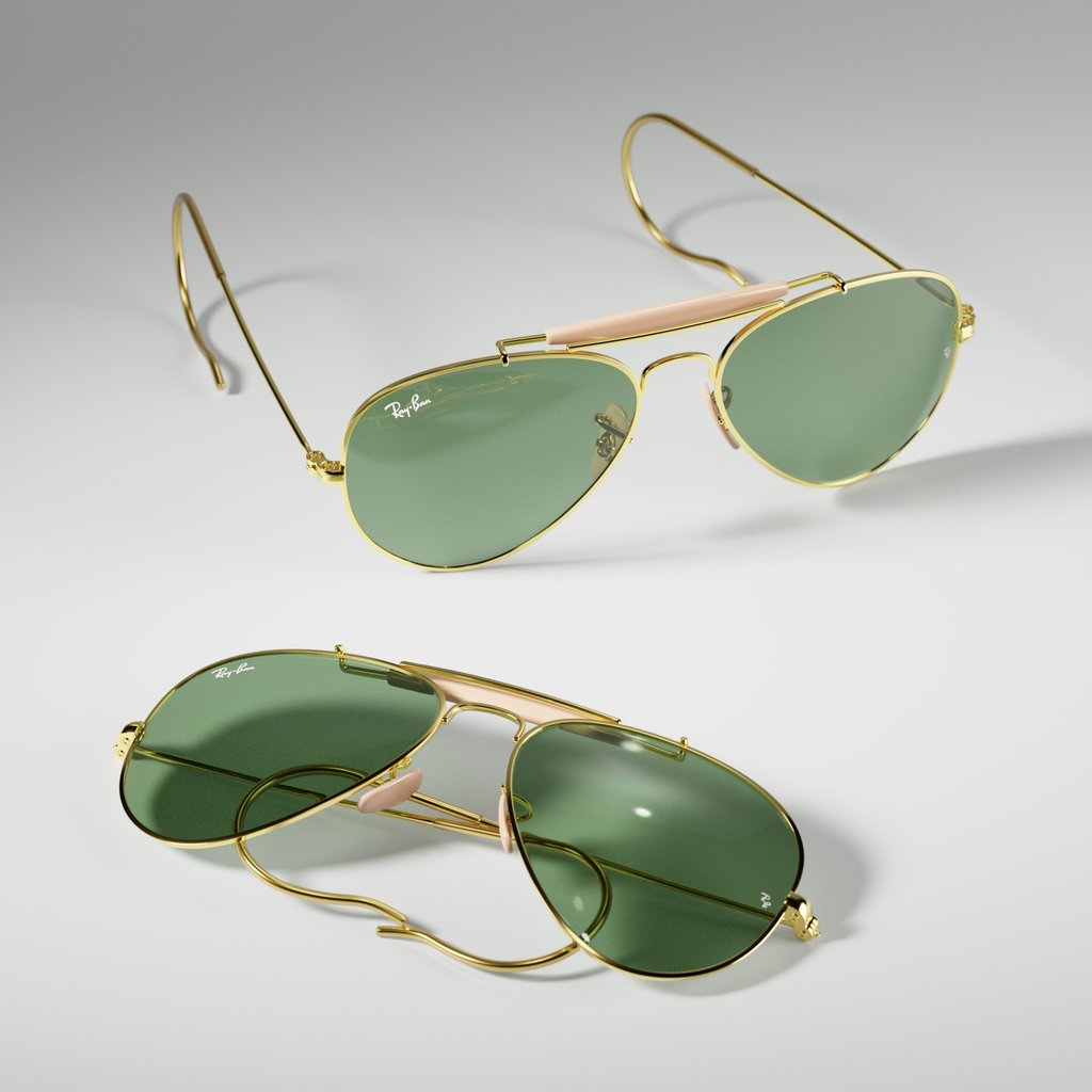 Ray-Ban Outdoorsman Sunglasses | FREE Accessories models | BlenderKit