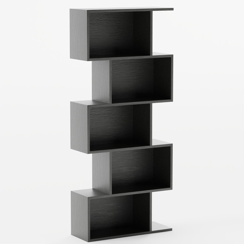 Asymmetric bookshelf | FREE Bookcases models | BlenderKit