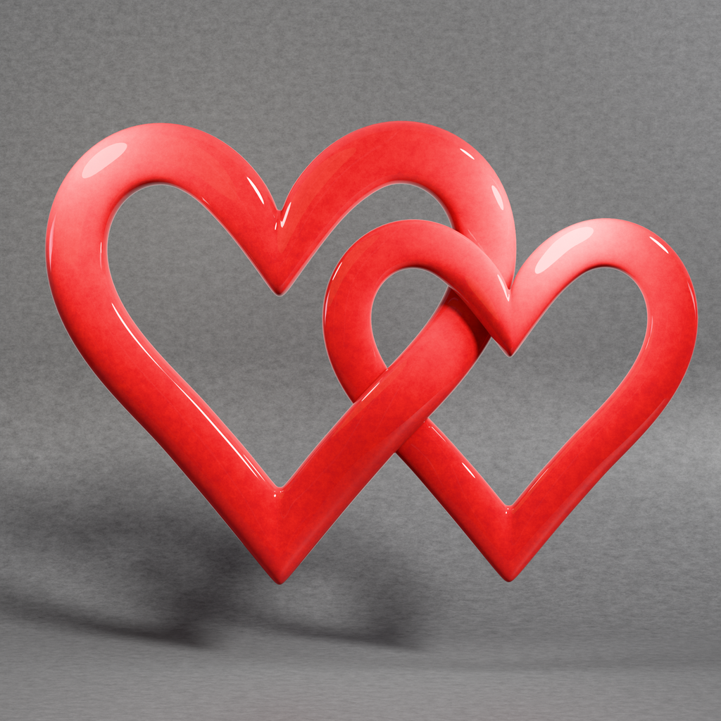Two hearts | Holiday Decorations models | BlenderKit