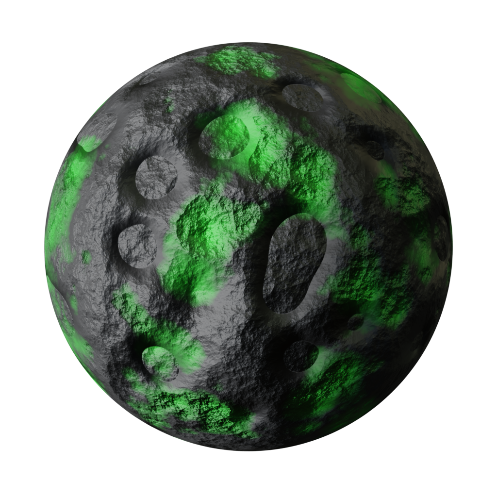 Meteorite with kryptotonite | FREE stone materials | BlenderKit