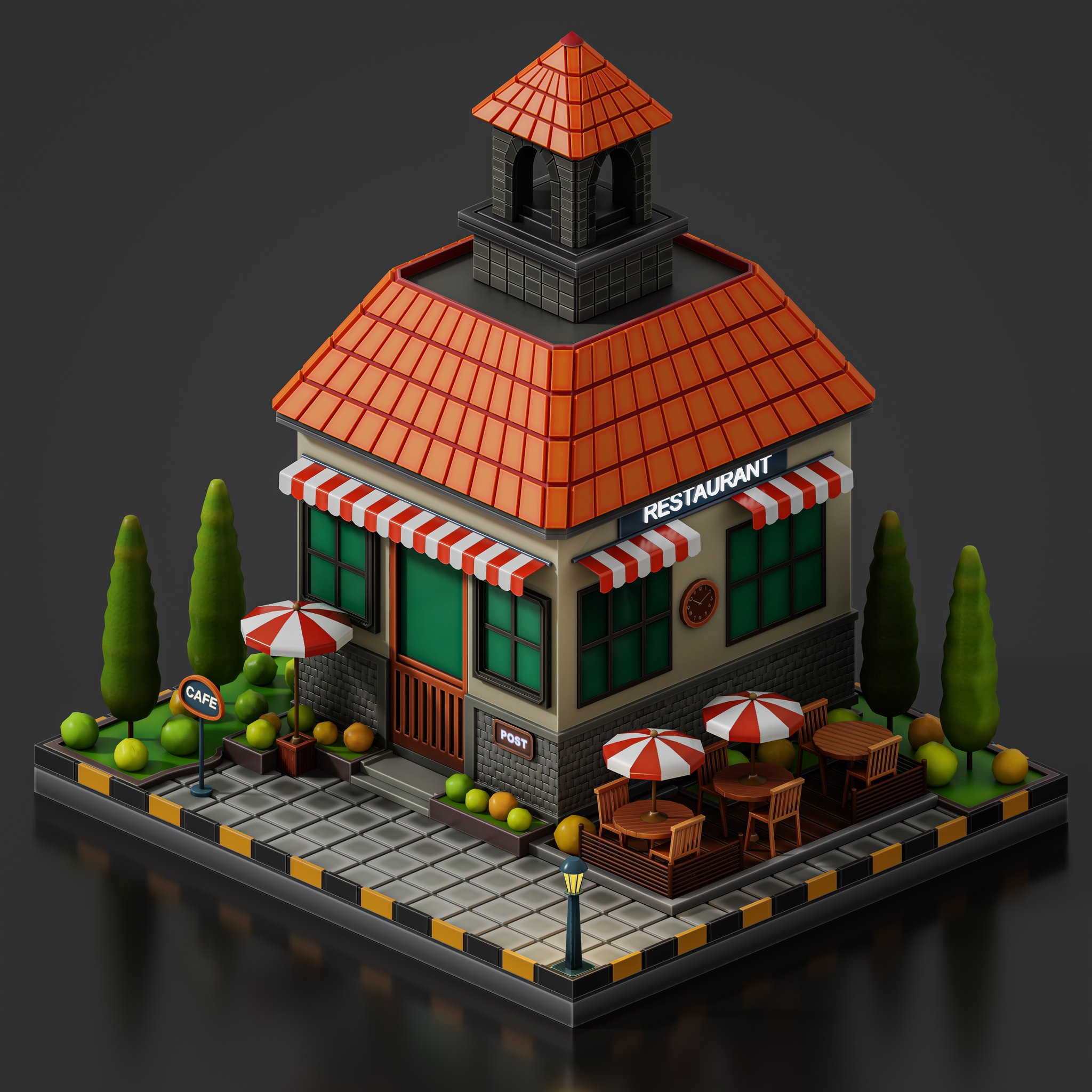 Restaurant | Architectural Scenes models | BlenderKit