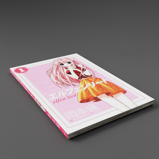 Elfen Lied Manga | FREE Books models | BlenderKit