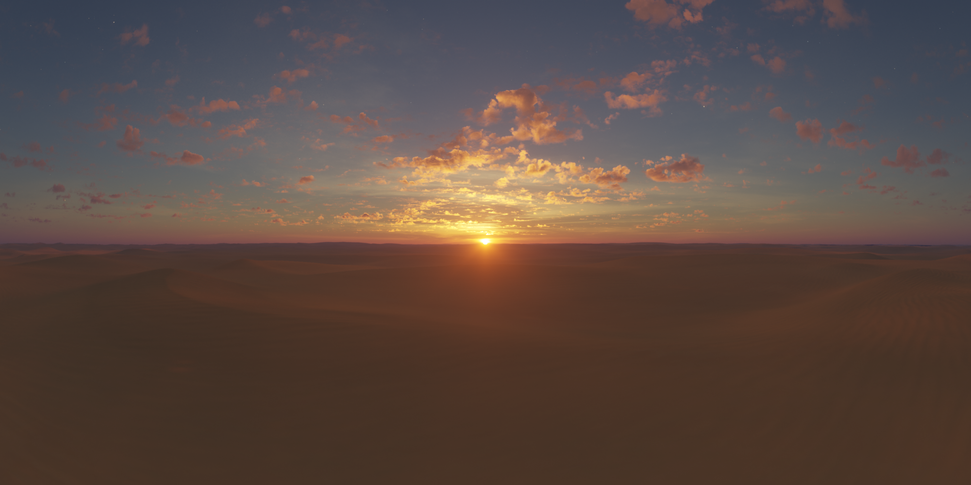 Sunset over Sand Dunes | Nature HDRis | BlenderKit