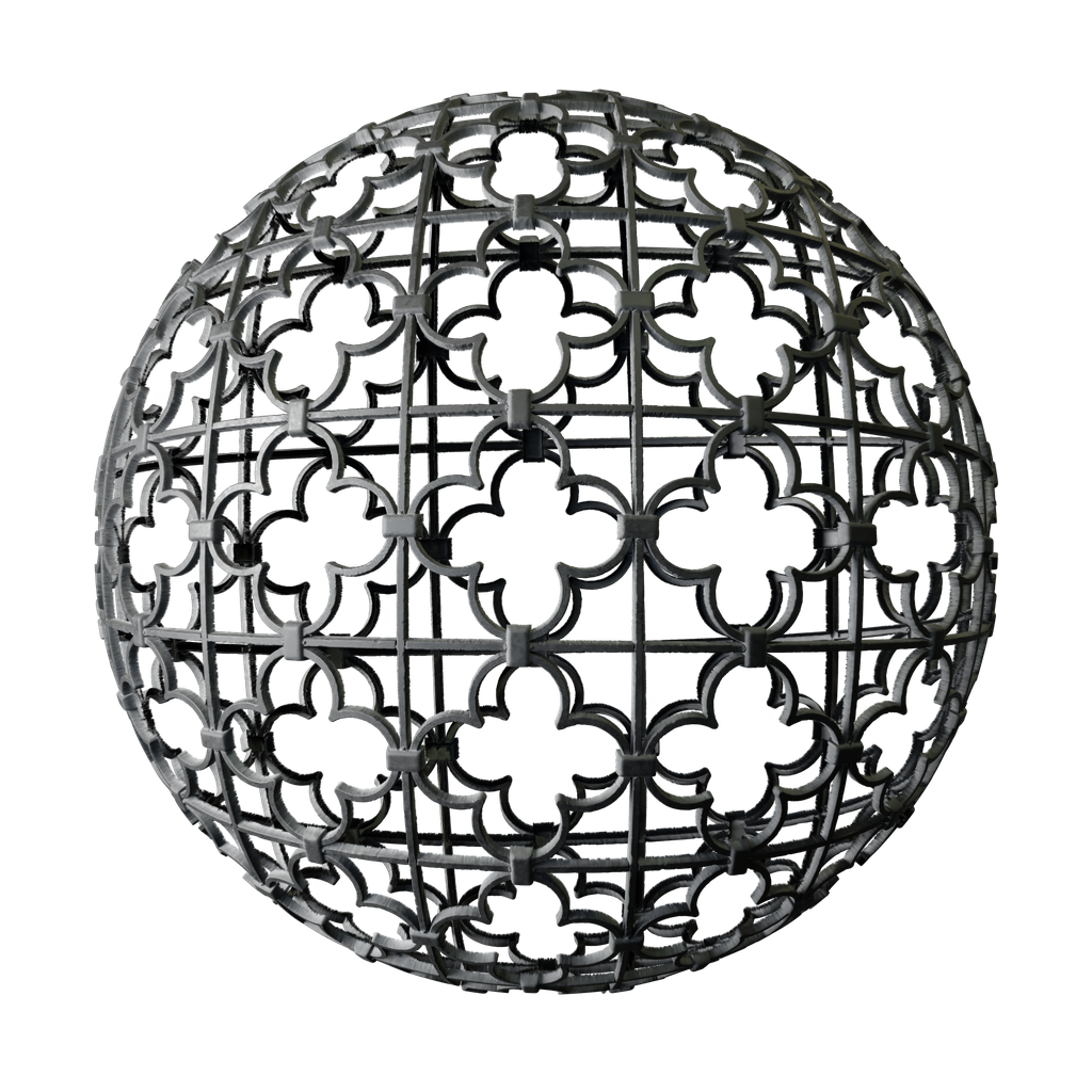 Metal Grid Clover | FREE metal materials | BlenderKit
