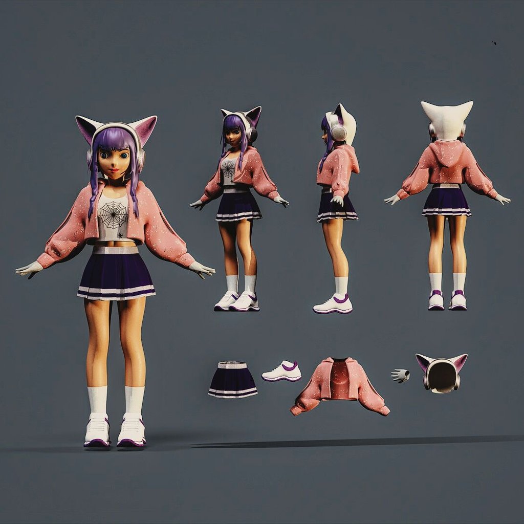 Chibi base | FREE Children models | BlenderKit
