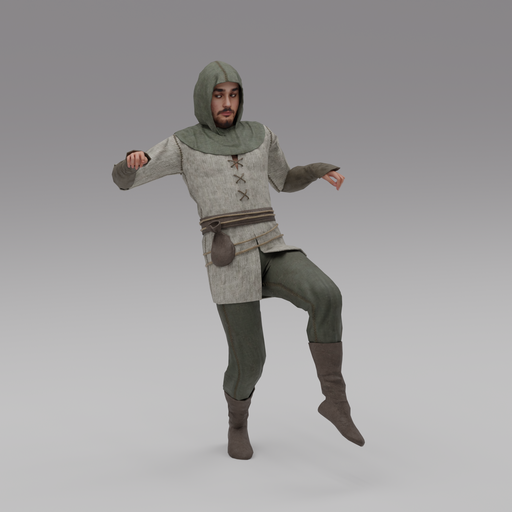 BlenderKit | Download the Worried medieval Knight Face Rig model