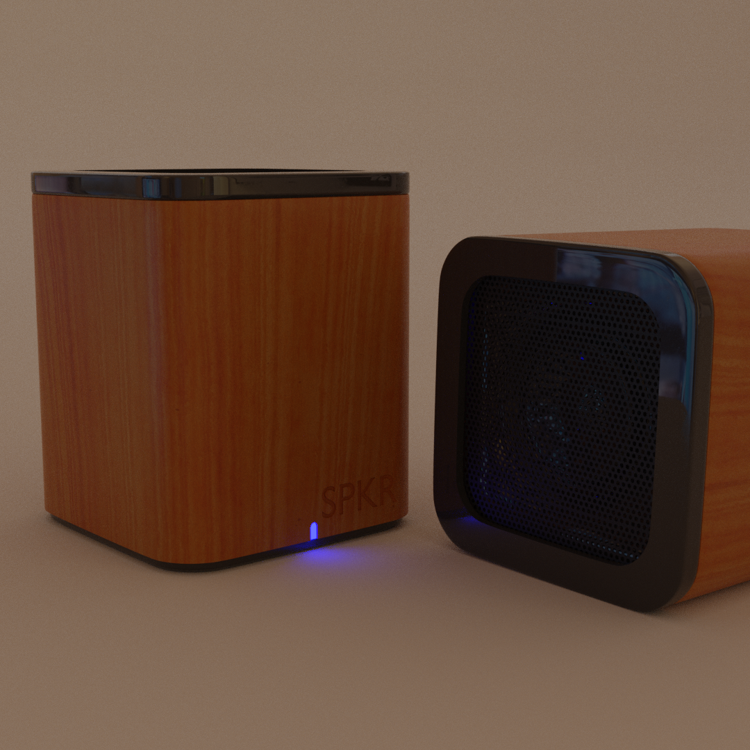 Bluetooth Speaker-Wood | Audio Devices models | BlenderKit