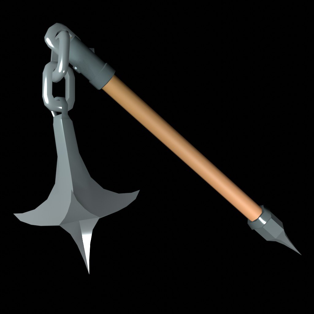 War Flail - Lowpoly | FREE 3D Historic models | BlenderKit