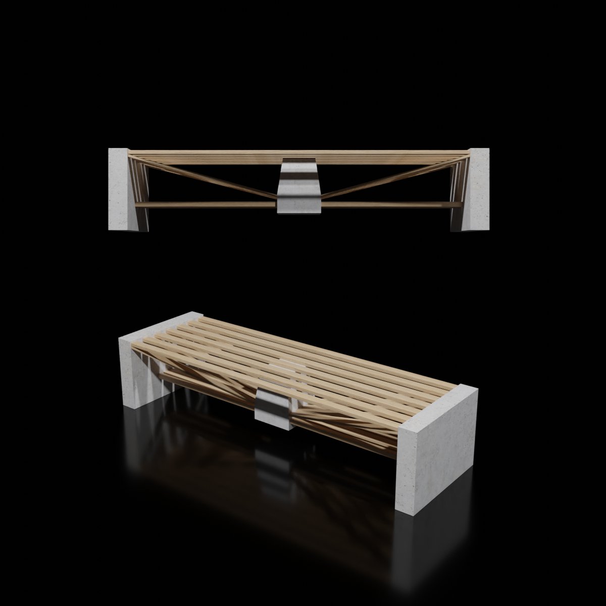 Urban Bench 2 | FREE Benches models | BlenderKit