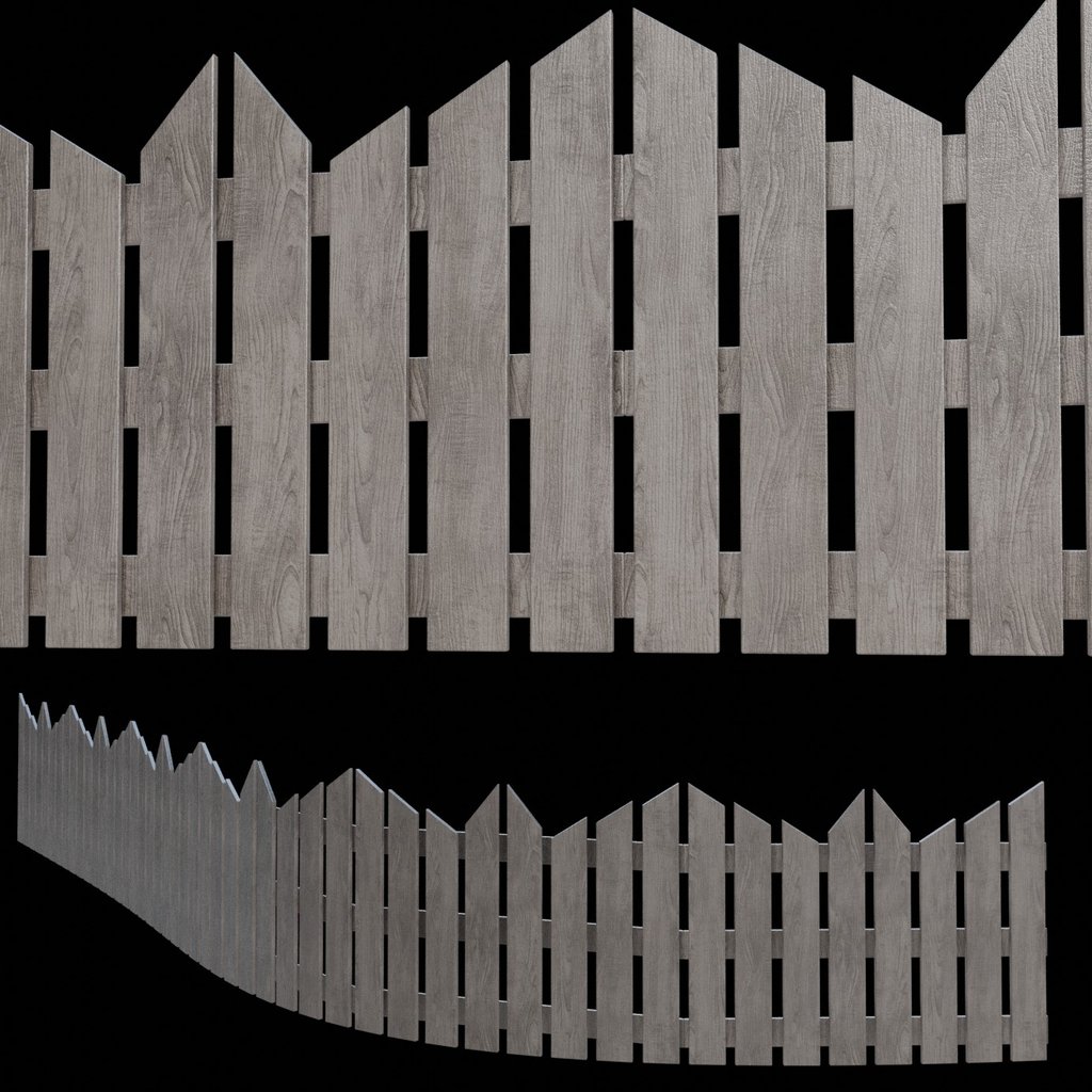 Wood Fence | Fences models | BlenderKit