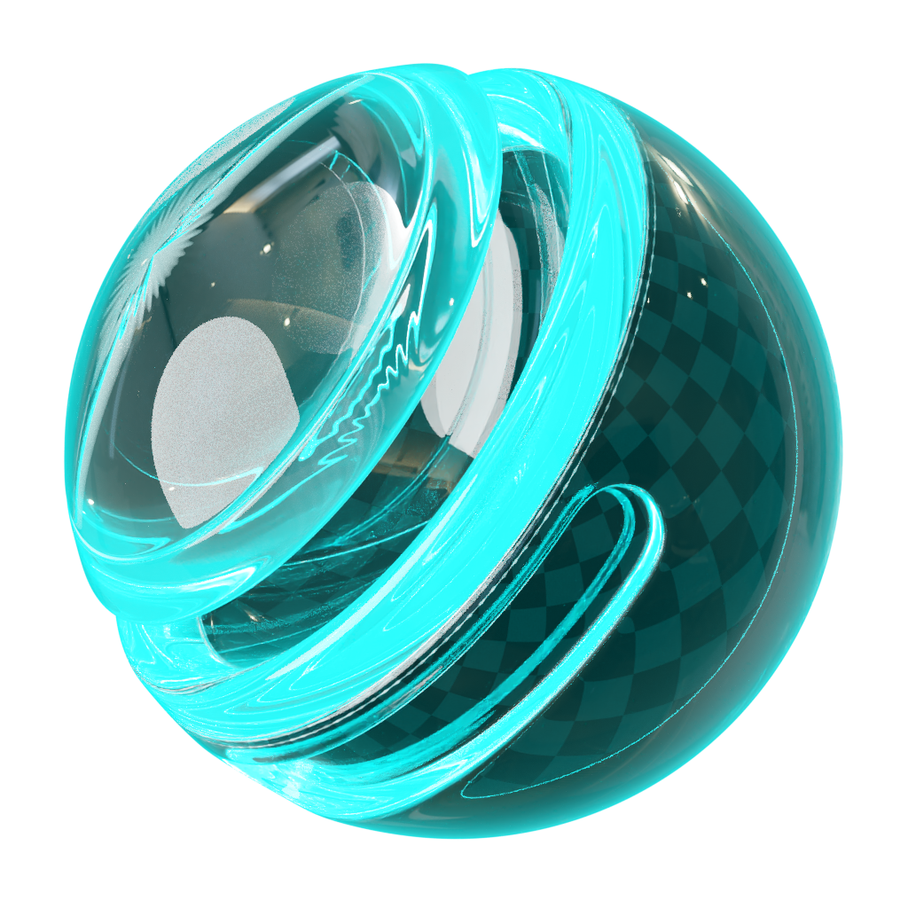 Aquaflux Crystalline Emissive Glass | FREE glass materials | BlenderKit