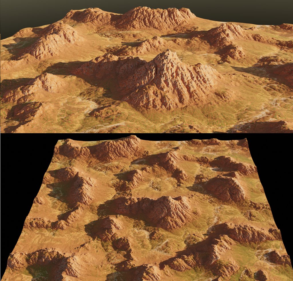 Dry Dunes terrain | Terrains models | BlenderKit
