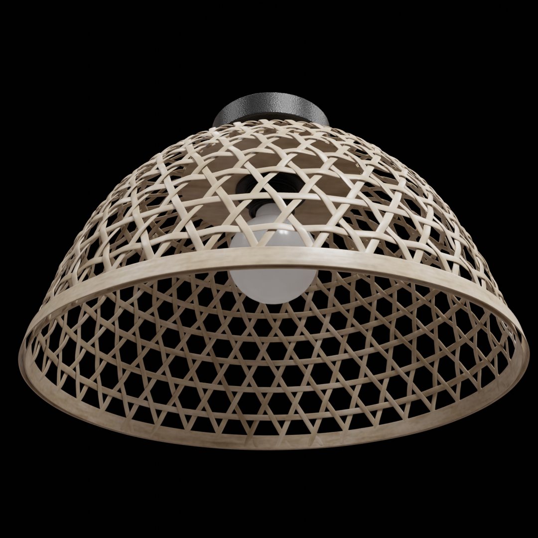 Wicker lampshade | FREE Ceiling Lights models | BlenderKit