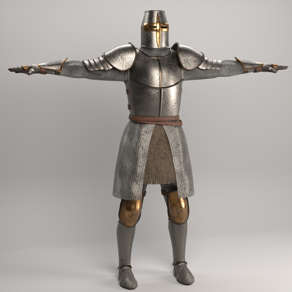 Templar Knight Medieval Armour Rigged | Military Characters models ...
