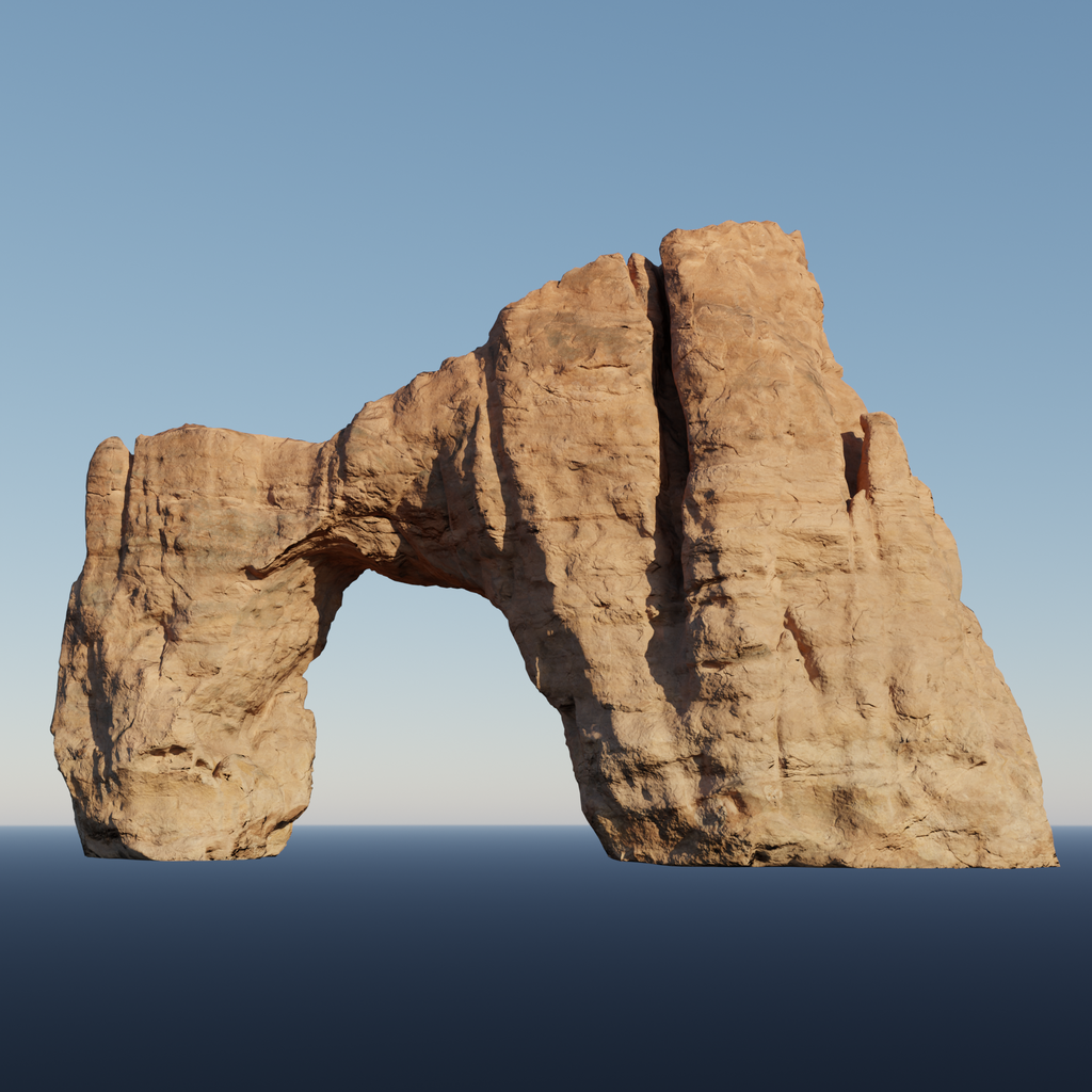 Desert Rugged Rock Arch Modular | Environment Elements models | BlenderKit