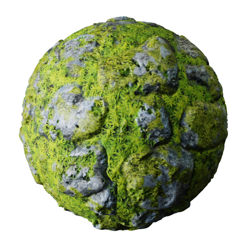 Rock Paving with Moss | FREE stone materials | BlenderKit