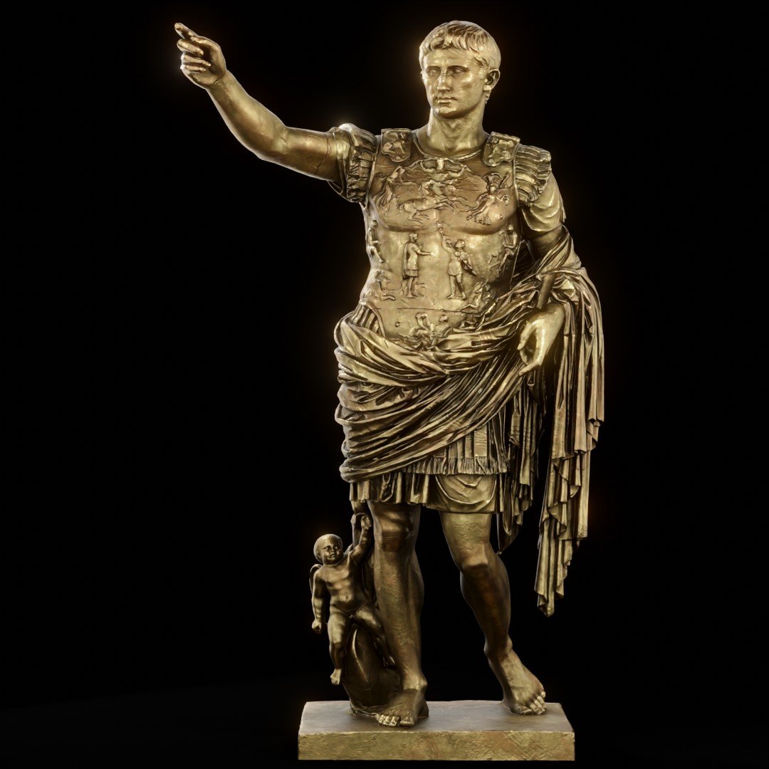 Brass Augustus prima porta | Interior Sculptures models | BlenderKit