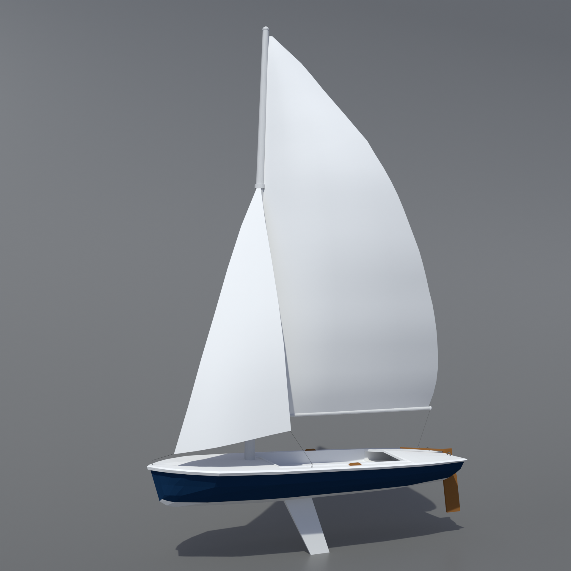 Low Poly Flying Scot Dinghy | Yachts models | BlenderKit