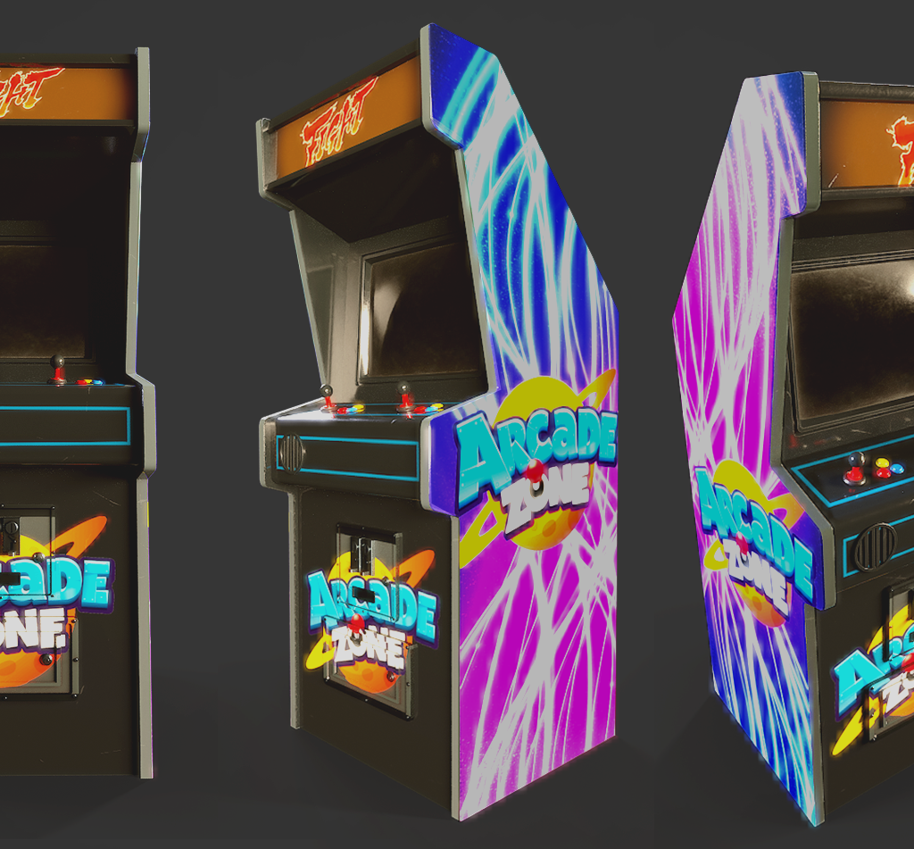 BlenderKit: Download the Arcade Game model