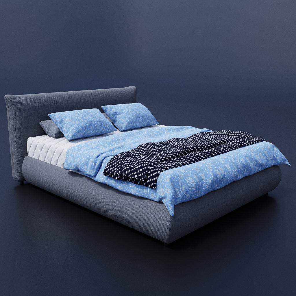 Bed full | Beds models | BlenderKit