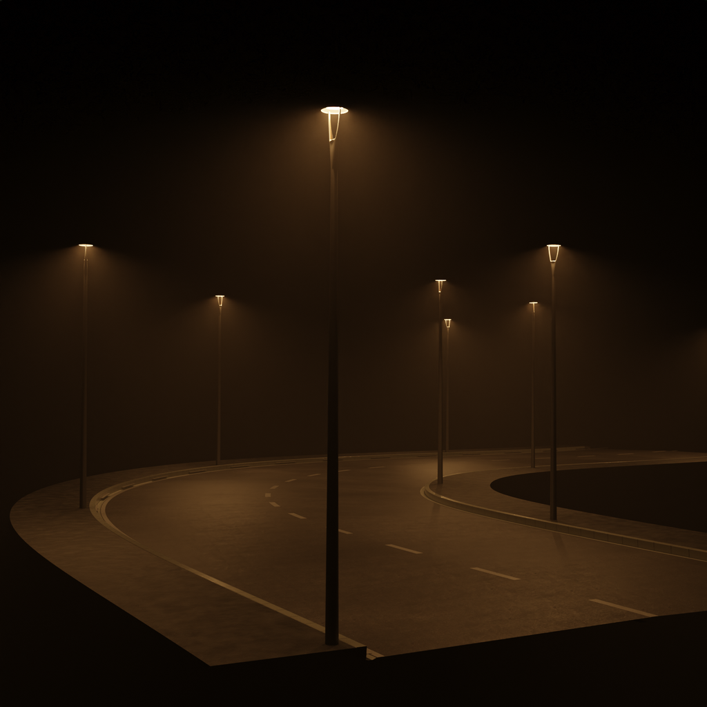 BlenderKit | Download the FREE Procedural 2 lanes road profile model