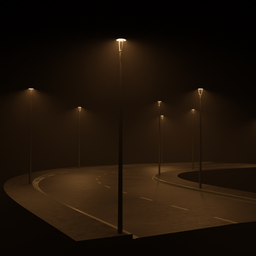 Procedural 2 lanes road profile | FREE Urban Environment models ...