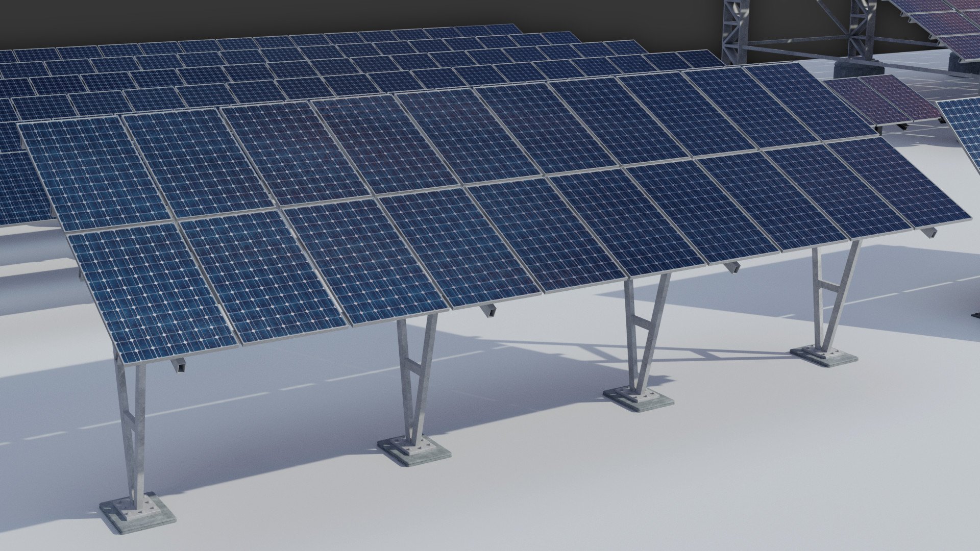 6kw Solar Panels Structure | FREE 3D Miscellaneous models | BlenderKit