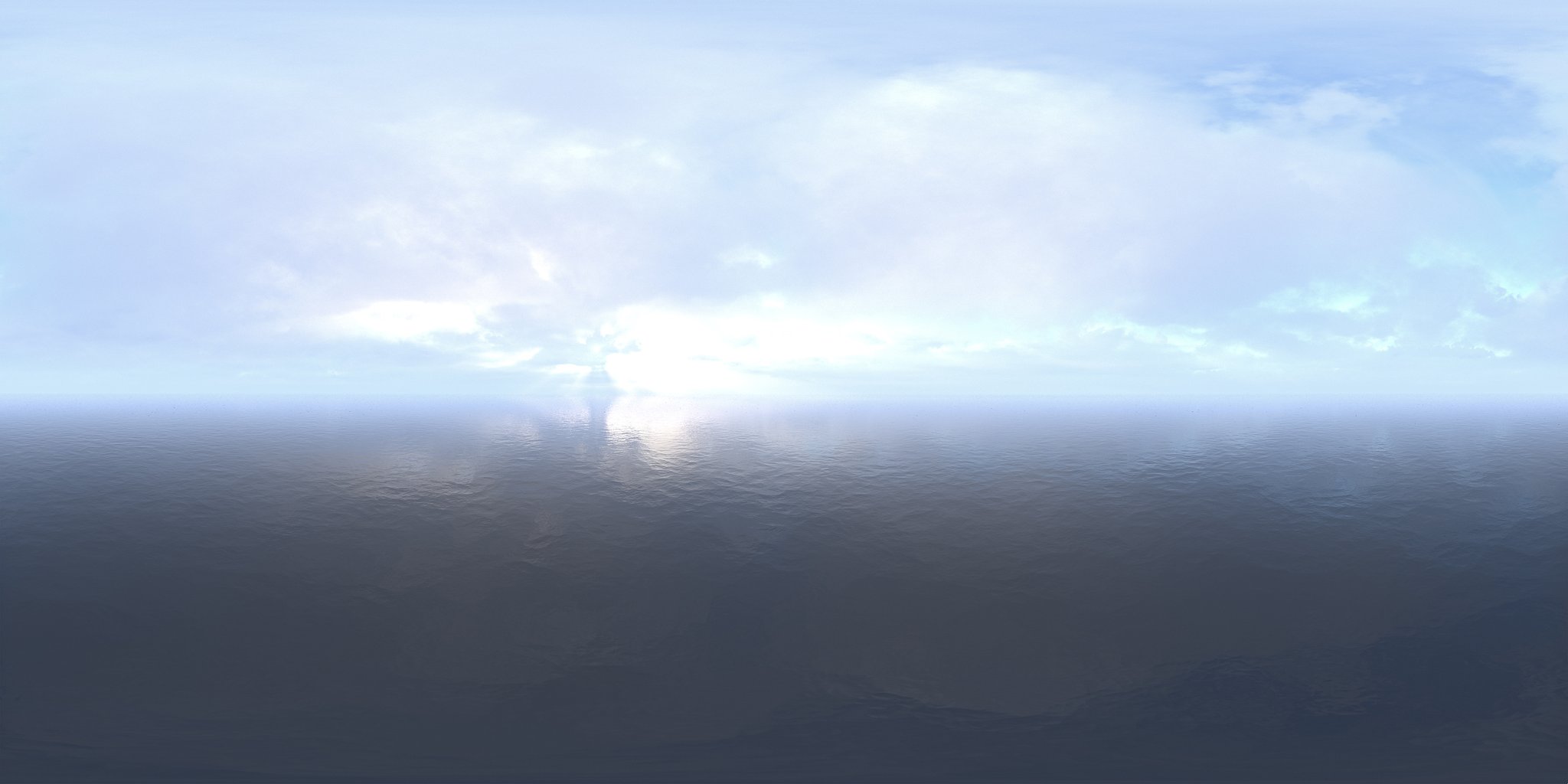 Infinite sky above the sea | Water Environments HDRis | BlenderKit