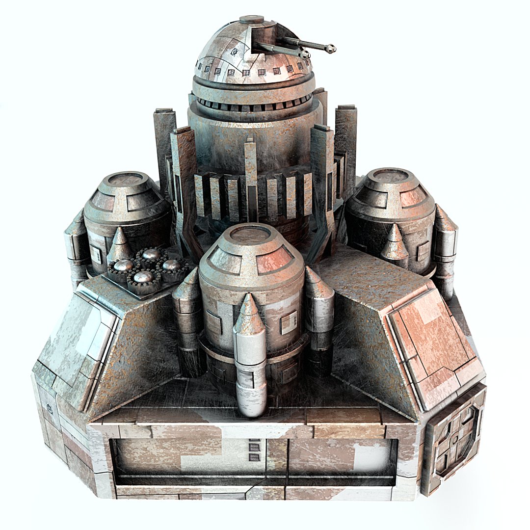 Space Turret Gun | Space Stations models | BlenderKit