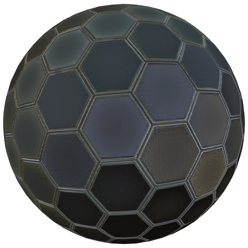Hexagonal Metal Frames | FREE metal materials | BlenderKit