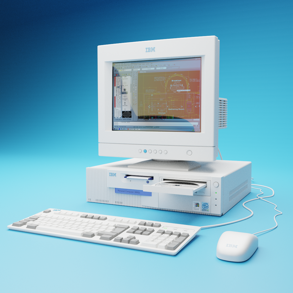 IBM 300CL PC Computer | Desktops models | BlenderKit