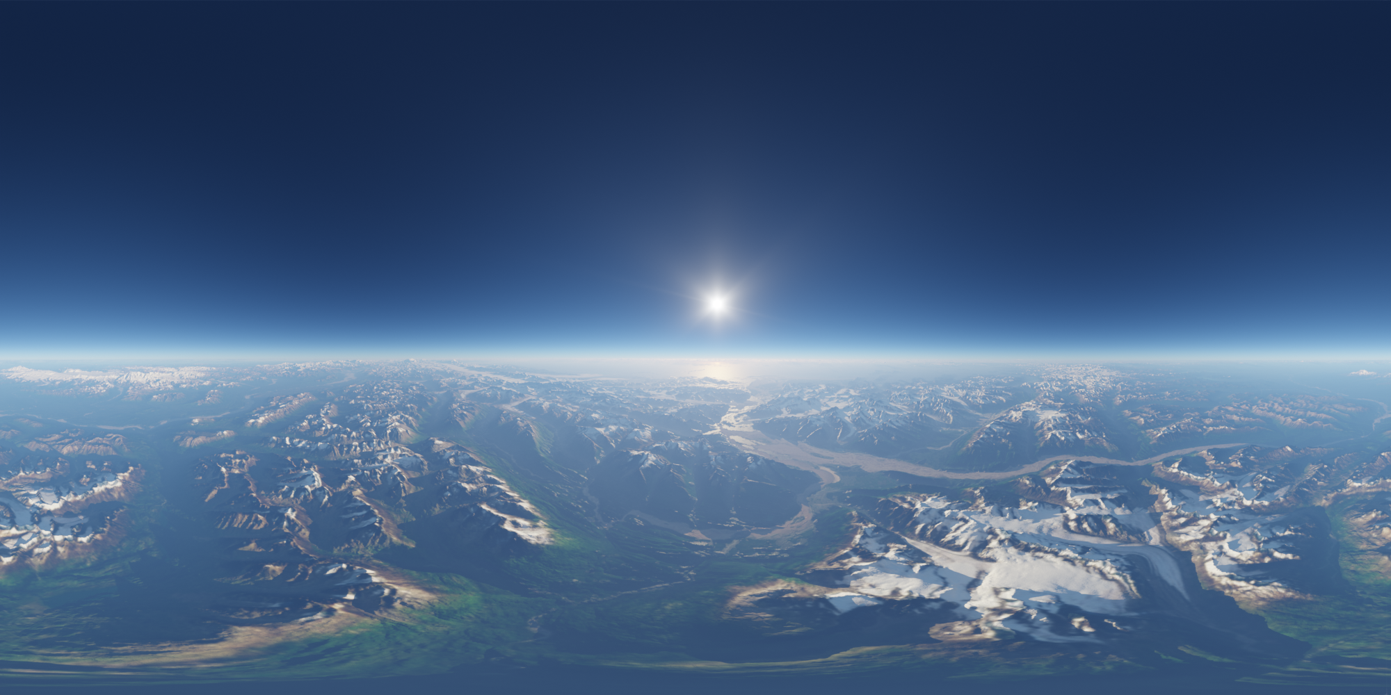 High Altitude Aerial Mountain Landscapae | Landscapes HDRis | BlenderKit