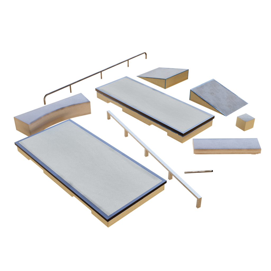 Skatepark Obstacles pack | FREE Playgrounds models | BlenderKit