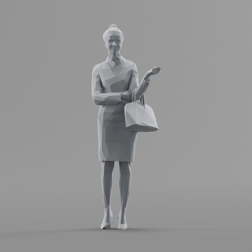Lowpoly Female Standing | FREE Women models | BlenderKit