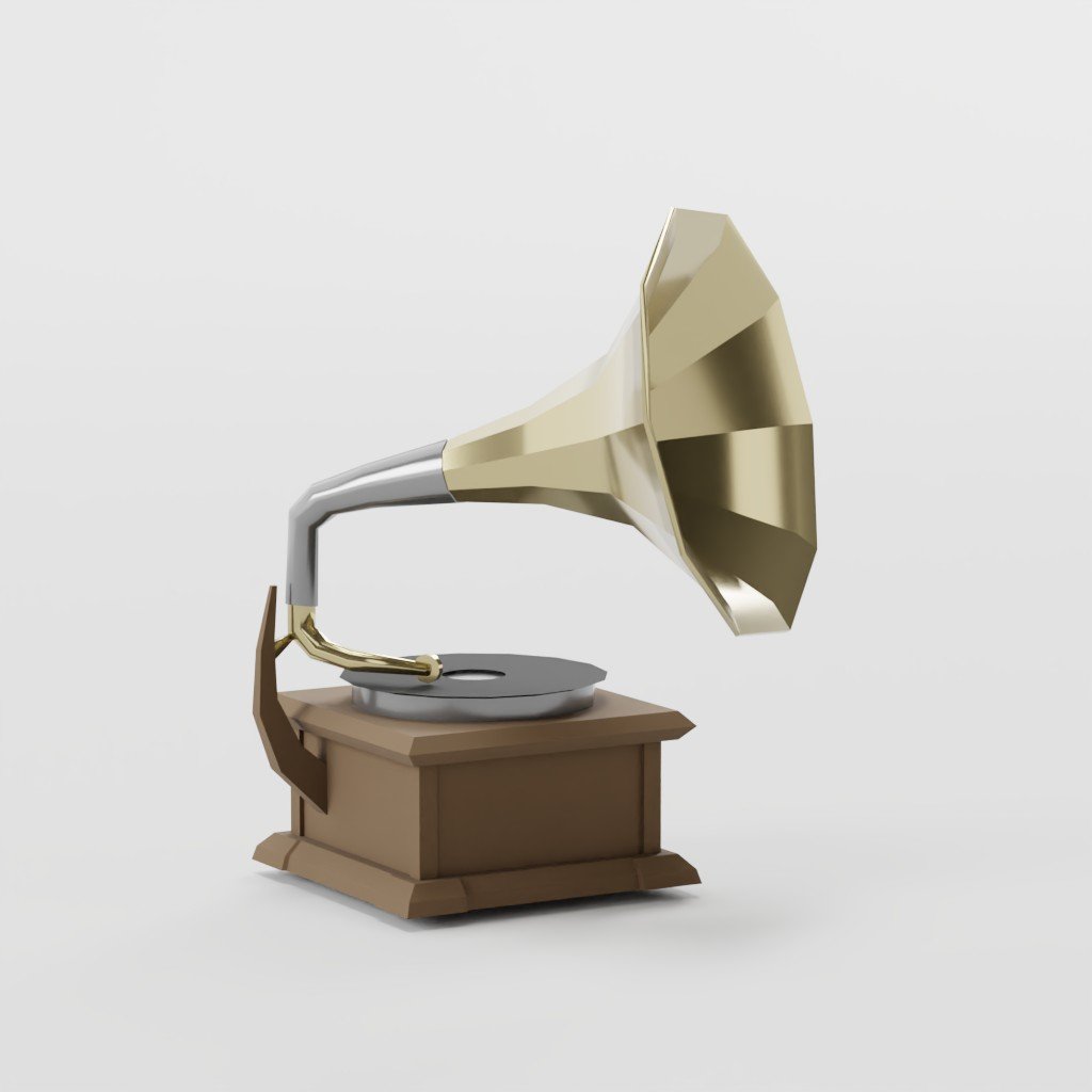 Gramophone | Audio Devices models | BlenderKit