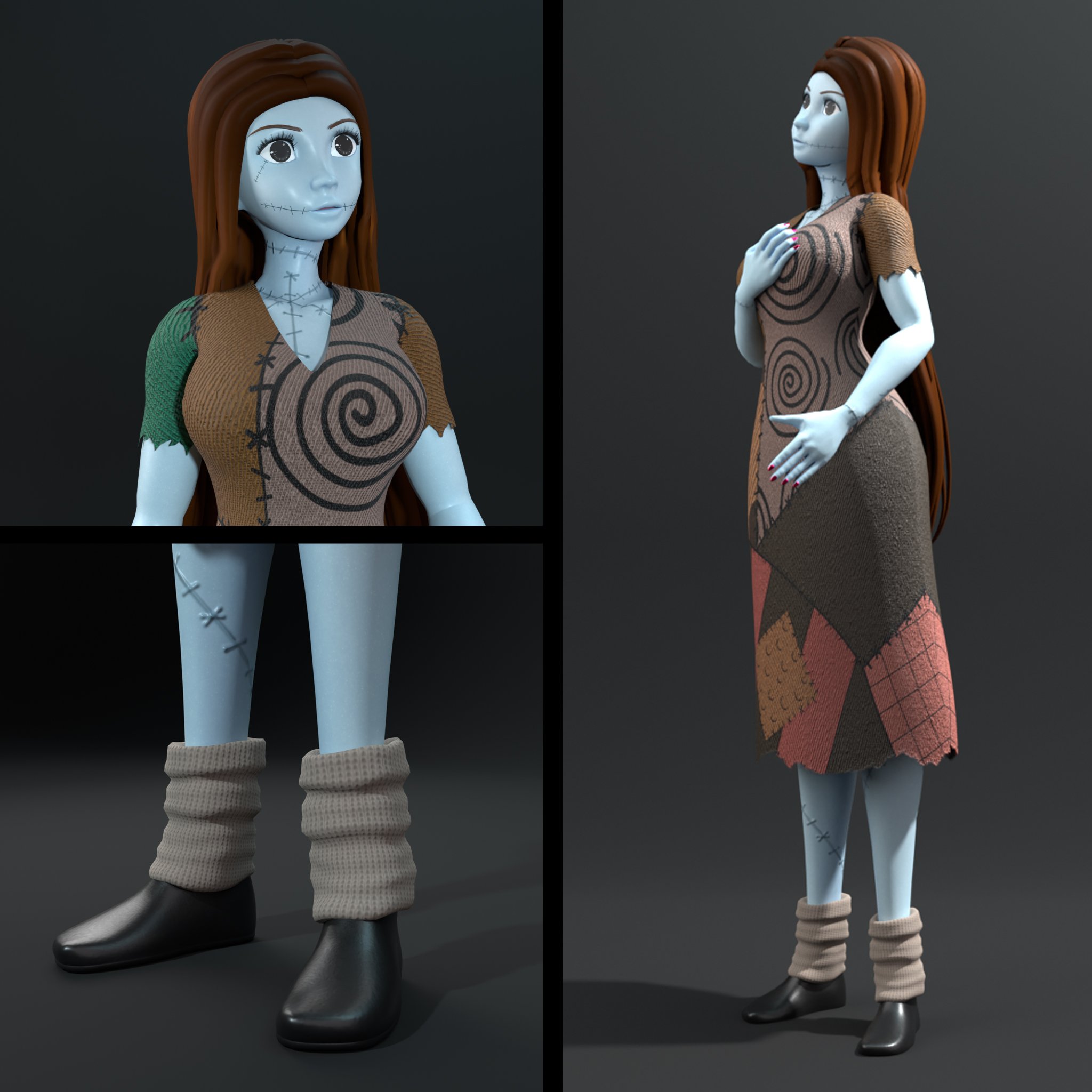 Sally | Full Human Bodies models | BlenderKit