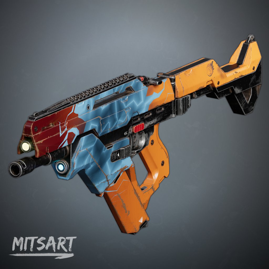 Assault Rifle | Sci-Fi Weapons models | BlenderKit