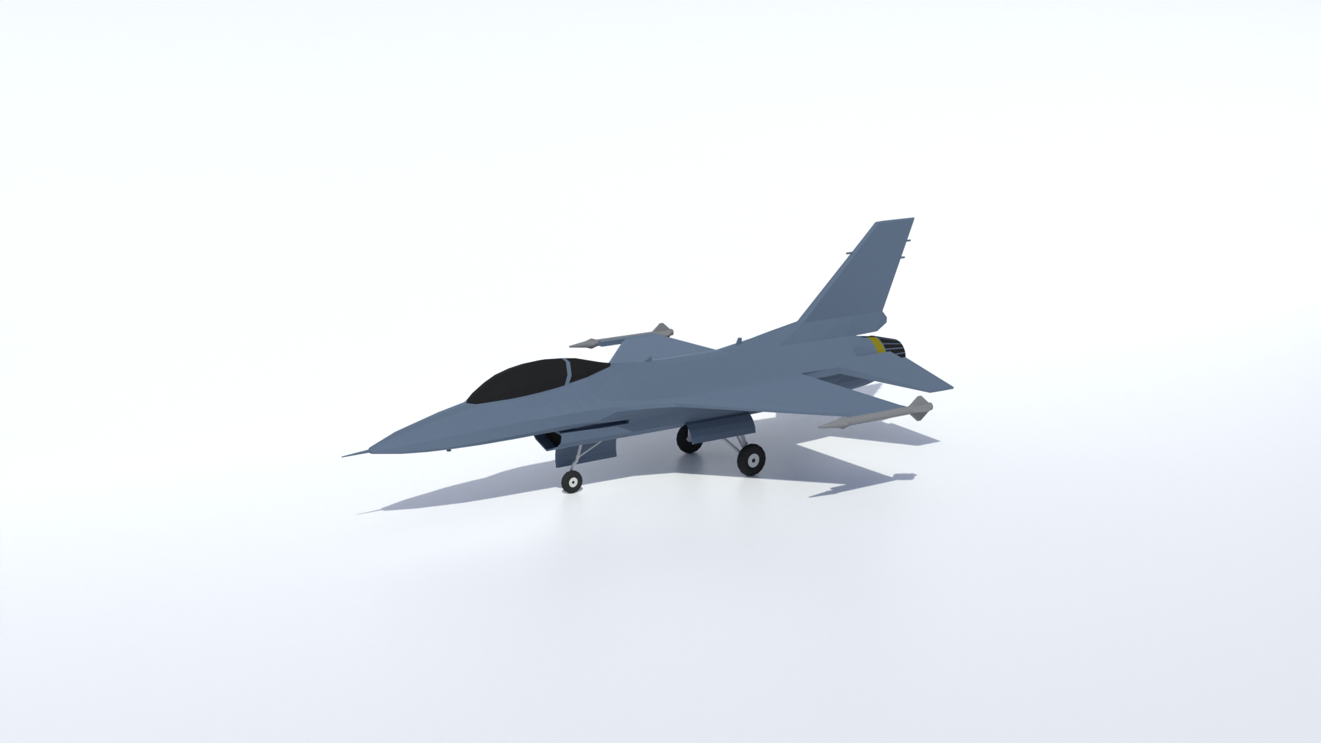 Low Poly F16 | Military Aircraft models | BlenderKit