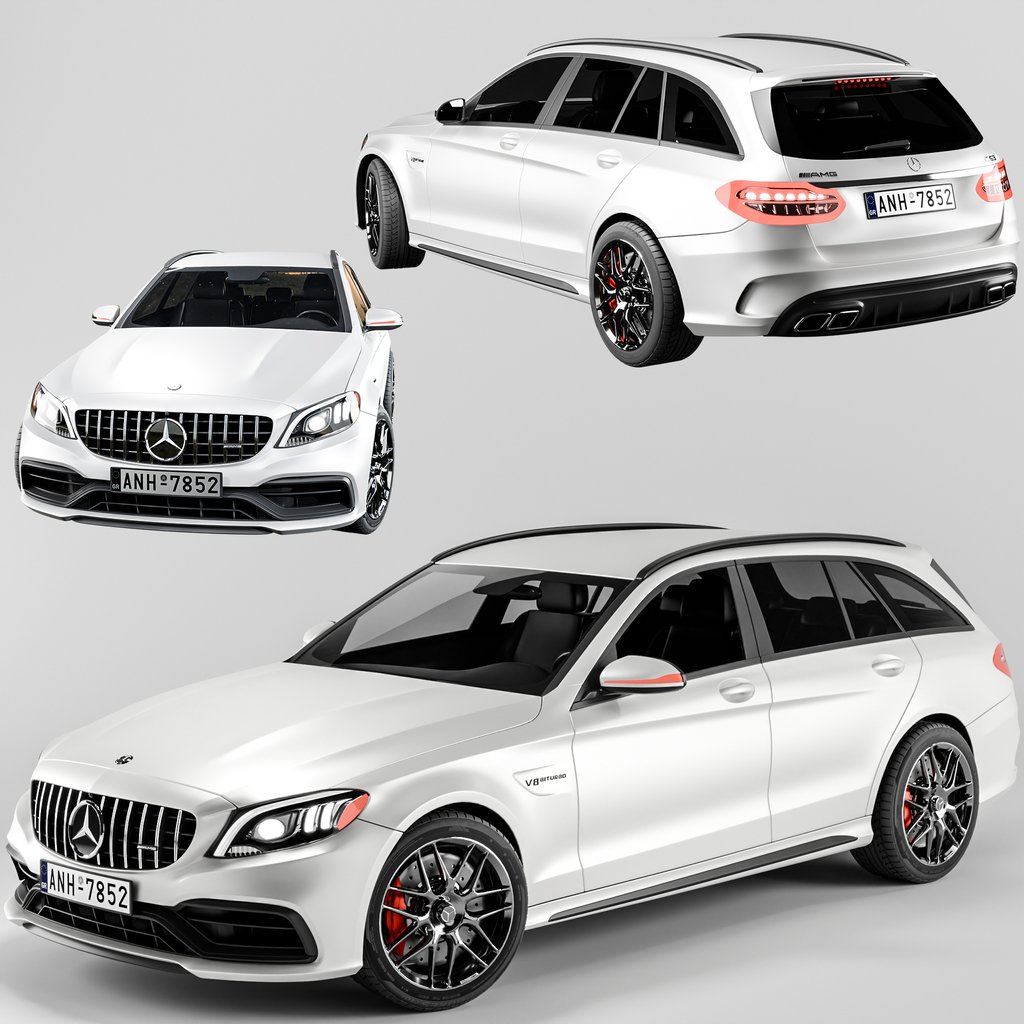 Rigged Car Mercedes c63 | Modern Cars models | BlenderKit