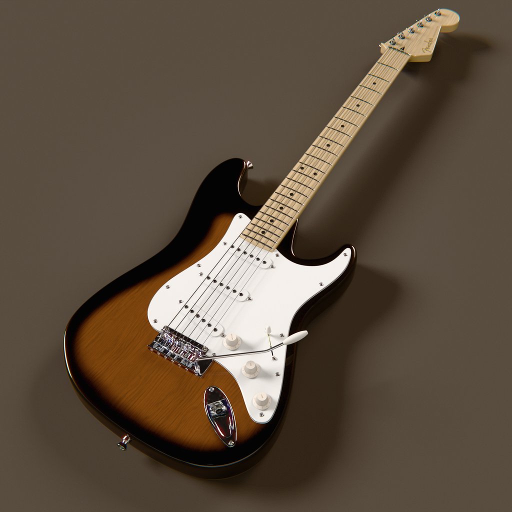 Fender Stratocaster Guitar | Musical Instruments models | BlenderKit