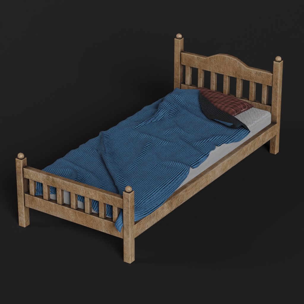 Single person Bed | FREE Beds models | BlenderKit
