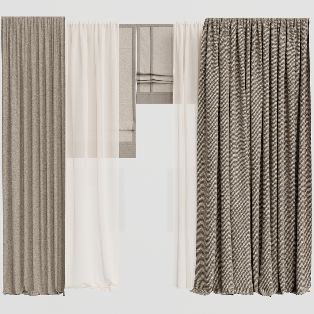 Silk and Cotton Curtain | Curtains models | BlenderKit