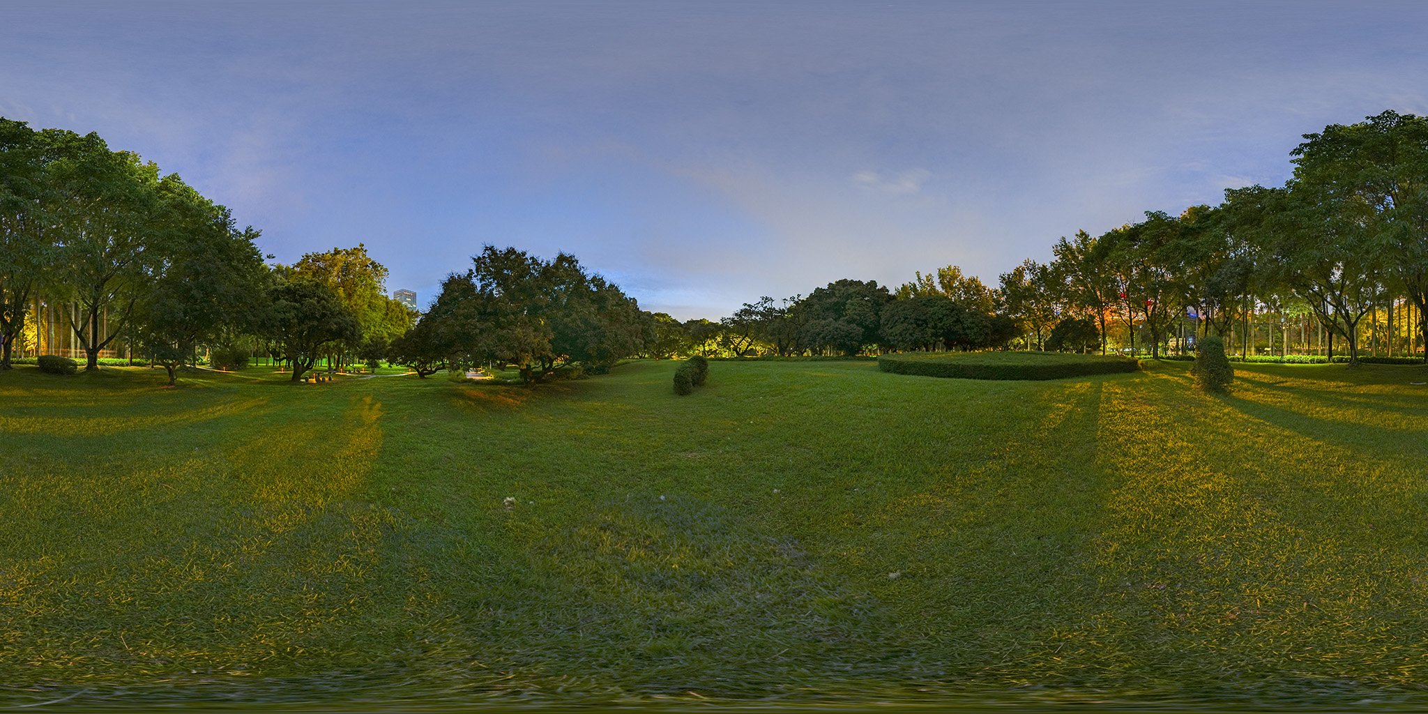 Green lawn at night | Nature HDRis | BlenderKit