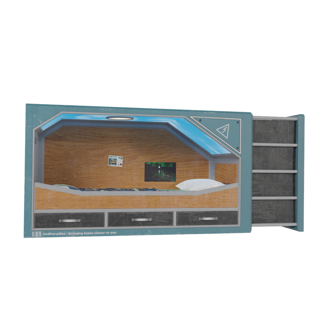 Futuristic Sleeping Pod | FREE Beds models | BlenderKit