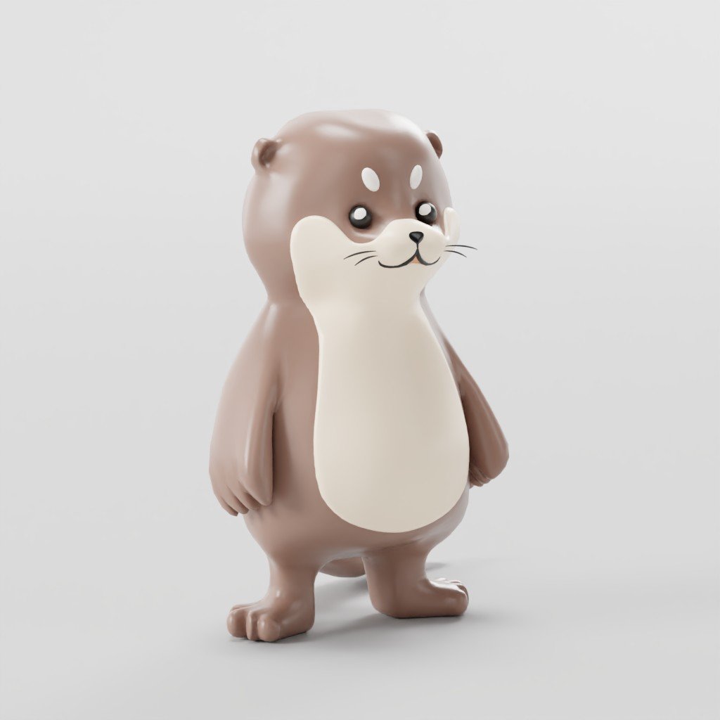 Otter | FREE 3D Mammal models | BlenderKit