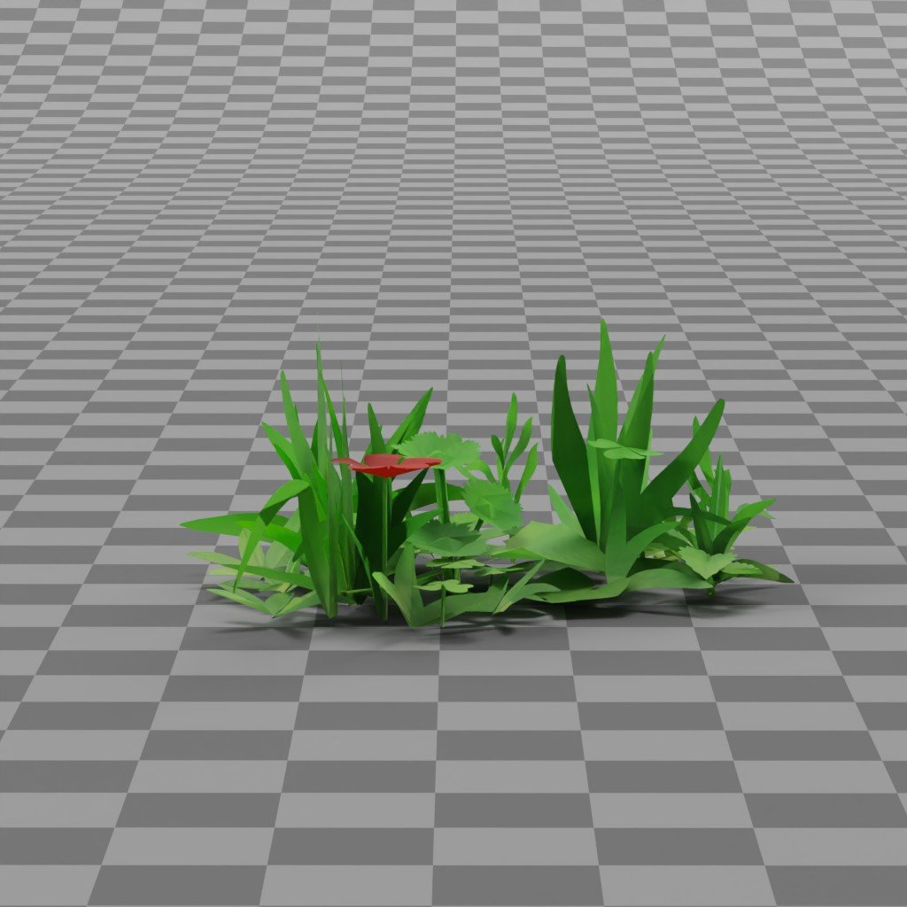 Stylized Grass - Grass with Flower | Grass models | BlenderKit