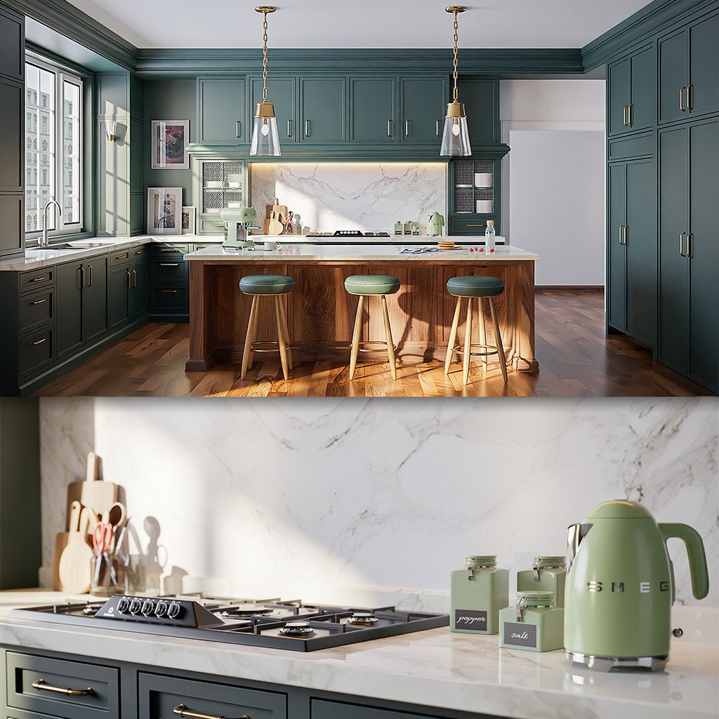 BlenderKit | Download the Kitchen scene