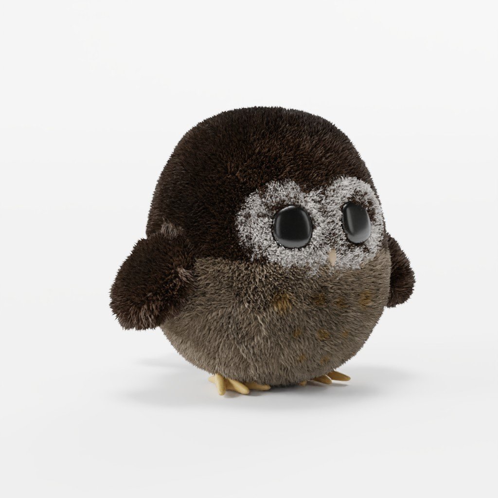 Owl Plushie | Toys models | BlenderKit