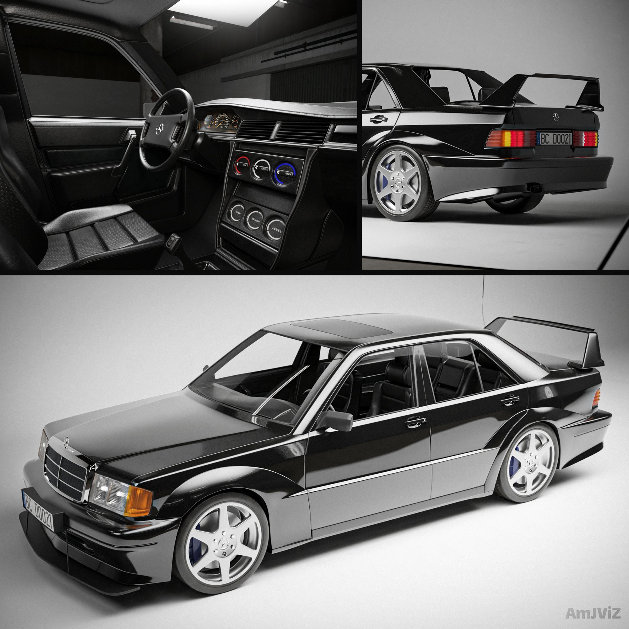 Mercedes Benz 190 Ev2 | Modern Cars models | BlenderKit