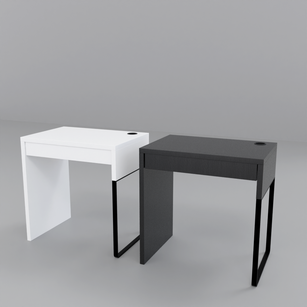 Small desk 73 cm Ikea Micke | FREE Desks models | BlenderKit